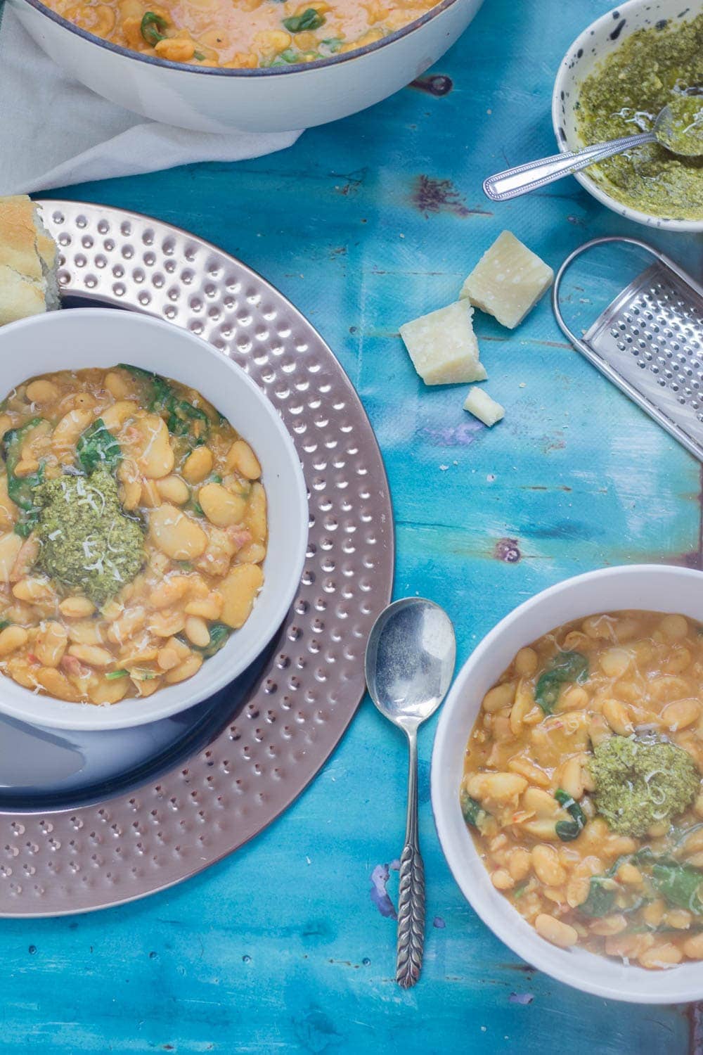 Creamy White Bean Stew With Pesto • The Cook Report