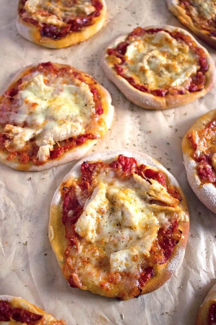 Two Mini Pizzas! Chicken + Pesto & Mozzarella • The Cook Report
