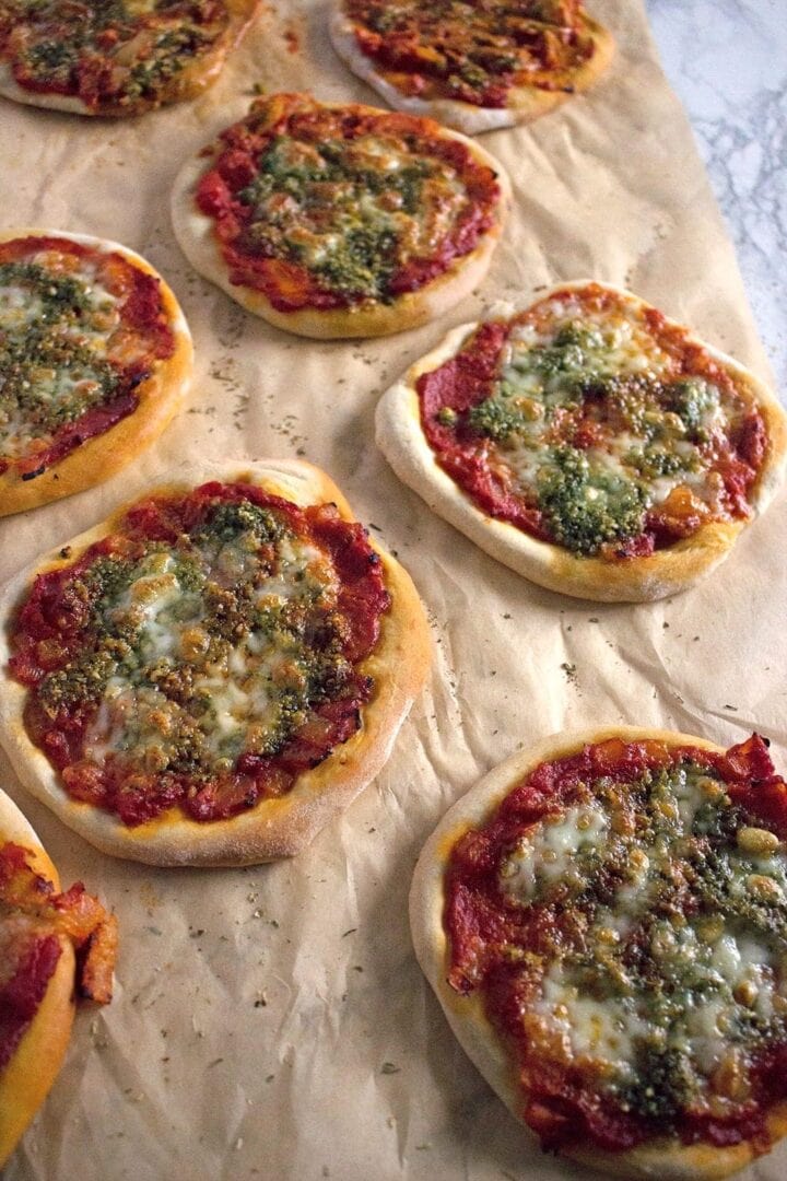 Two Mini Pizzas! Chicken + Pesto & Mozzarella • The Cook Report