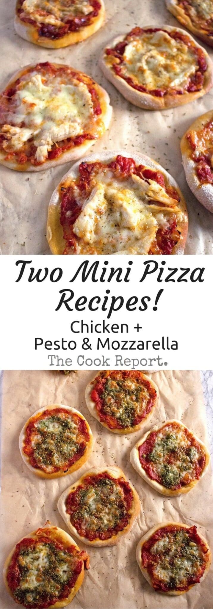 Two Mini Pizzas! Chicken + Pesto & Mozzarella • The Cook Report