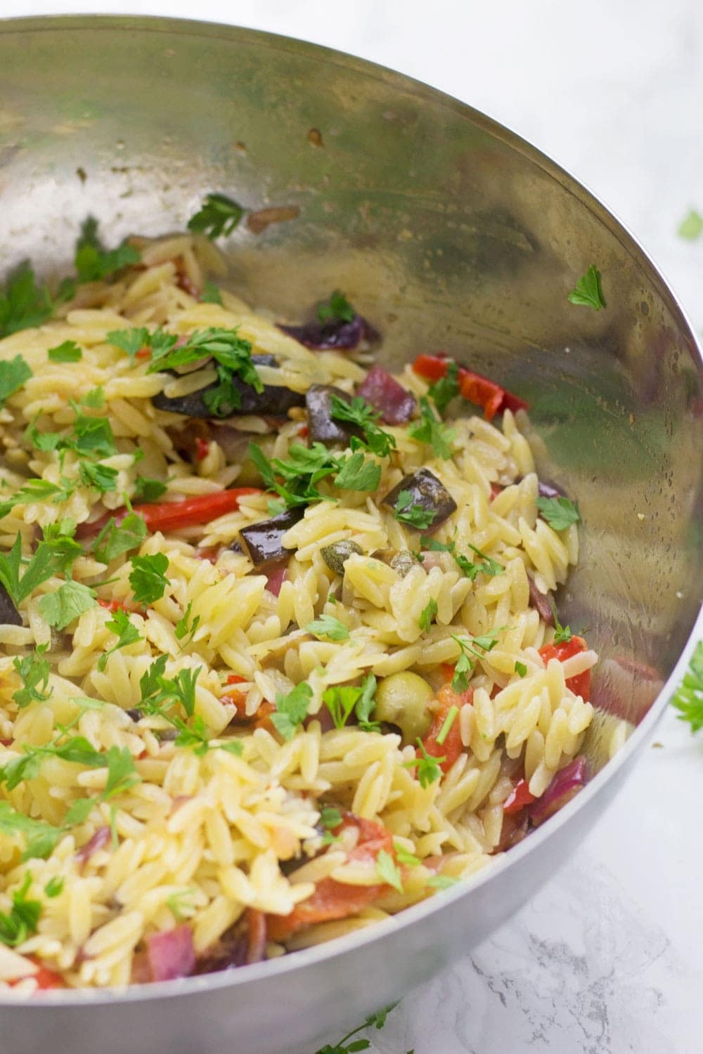 Summer Orzo Salad with Roasted Vegetables • The Cook Report