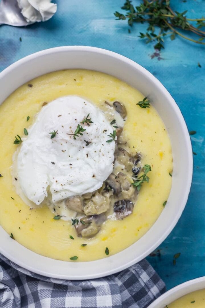 Creamy Mushrooms with Mascarpone Polenta • The Cook Report