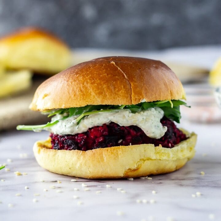 Beetroot Burgers with Whipped Feta • The Cook Report