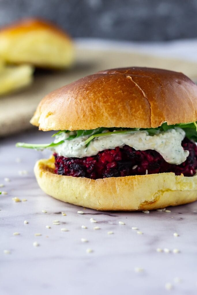 Beetroot Burgers with Whipped Feta • The Cook Report