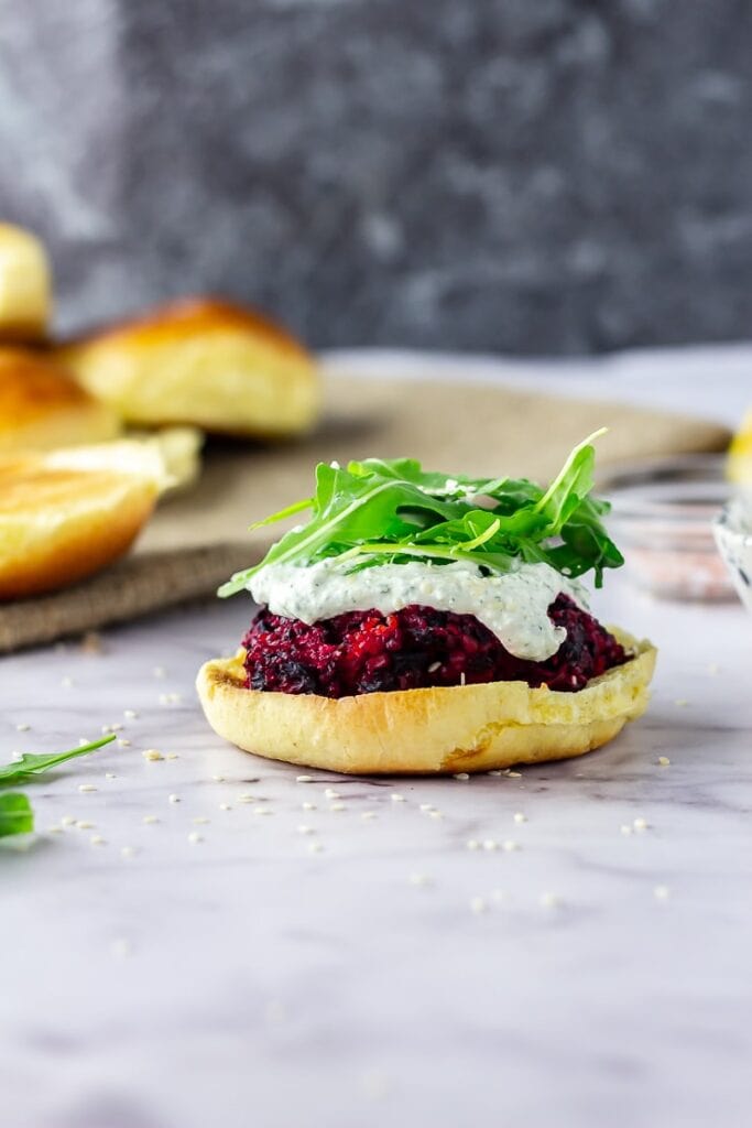 Beetroot Burgers with Whipped Feta • The Cook Report