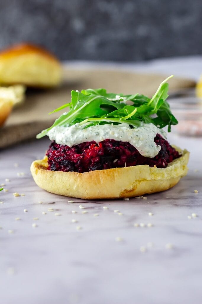 Beetroot Burgers with Whipped Feta • The Cook Report