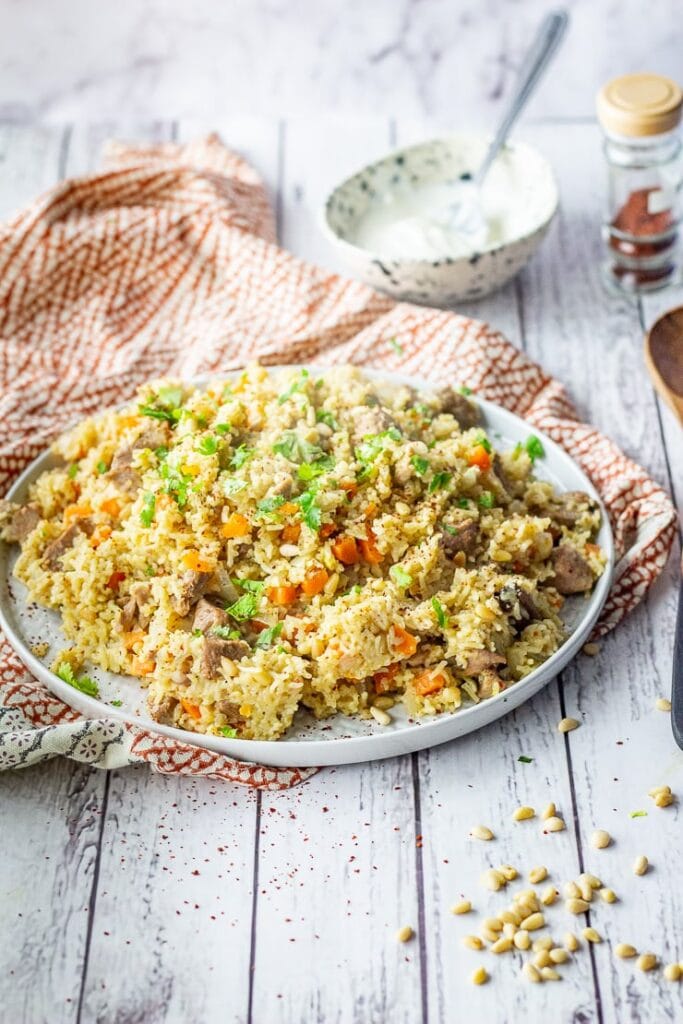 One Pot Leftover Turkey Pilaf with Pine Nuts • The Cook Report