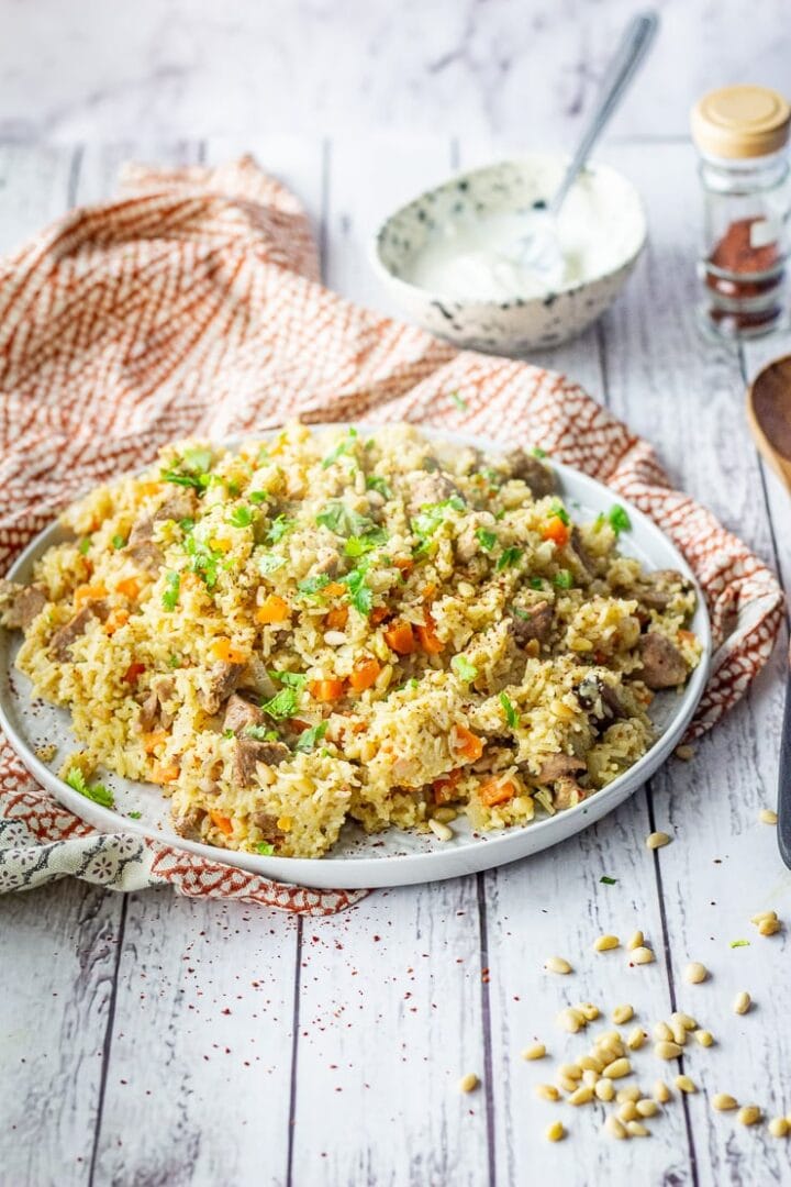 One Pot Leftover Turkey Pilaf with Pine Nuts • The Cook Report