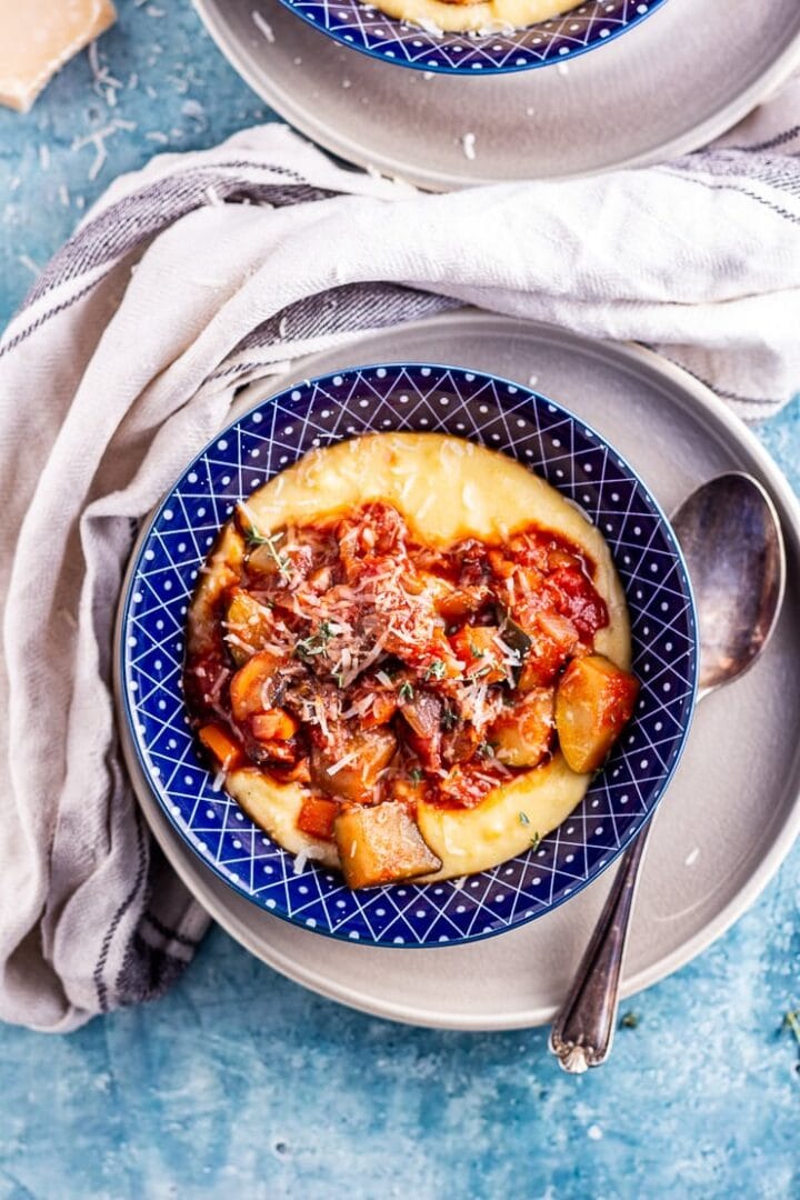 Rich Vegetable Stew with Creamy Polenta • The Cook Report
