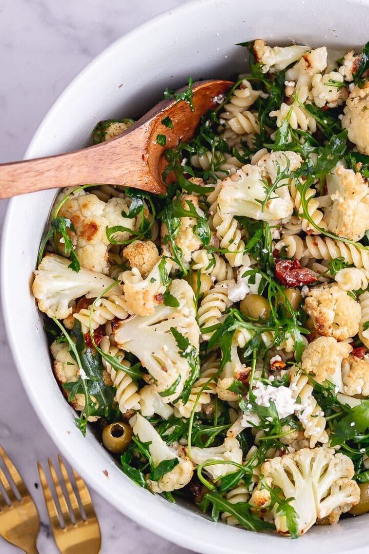 Roasted Cauliflower Pasta with Zingy Dressing • The Cook Report