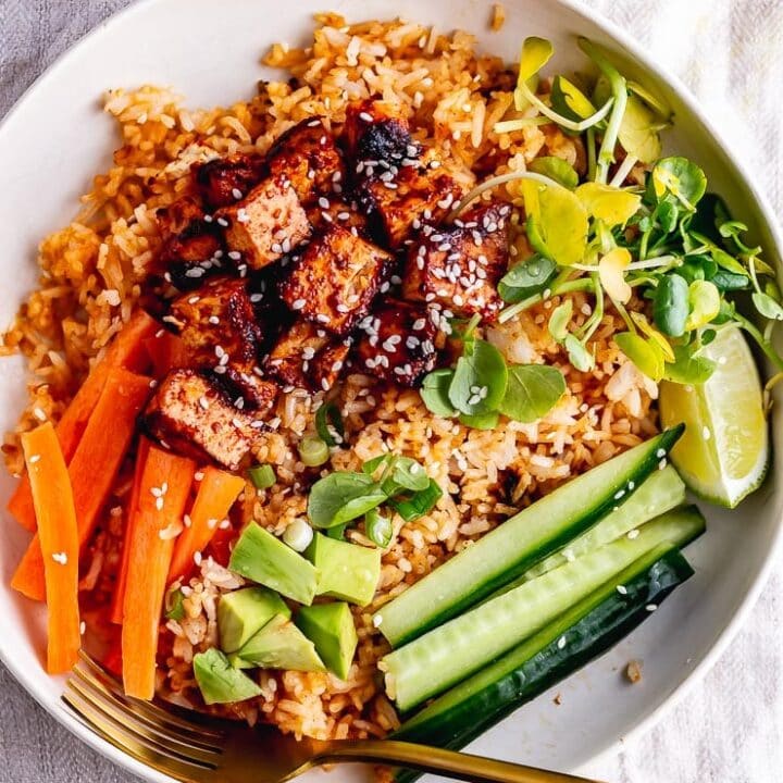 Spicy Rice Bowls with Korean Marinated Tofu • The Cook Report