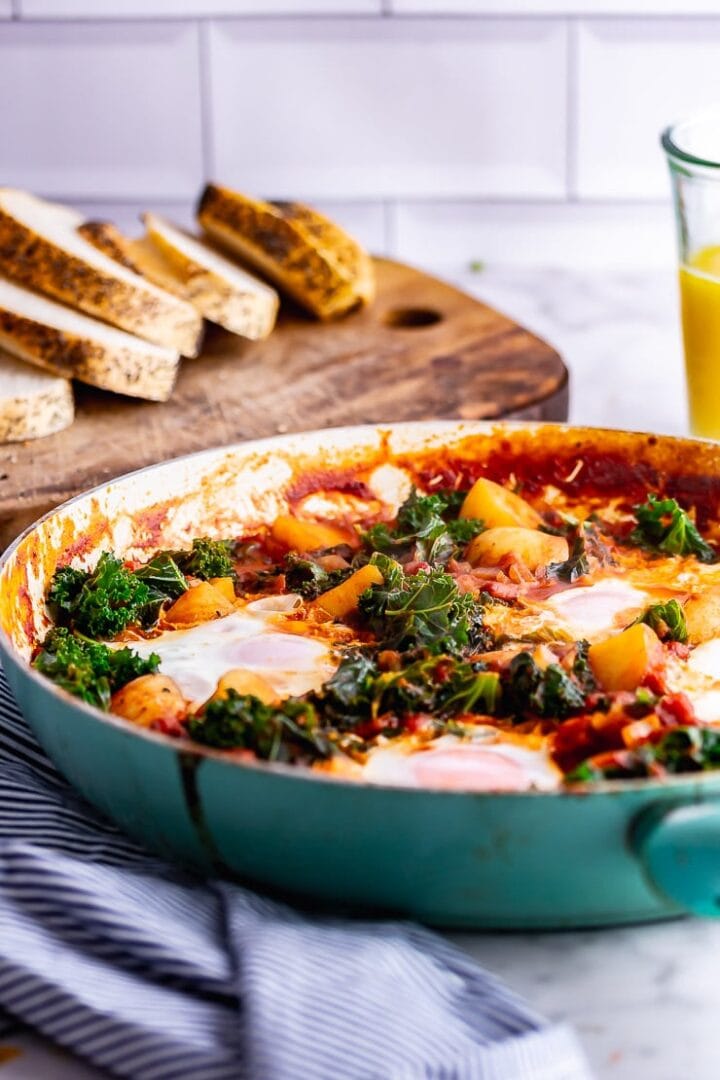 Chipotle Eggs and Potatoes with Kale • The Cook Report