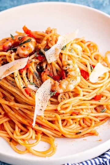 Prawn Pasta with Spicy Tomato Sauce • The Cook Report