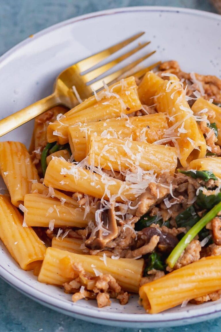Pork Pasta with Dried Mushrooms & Spinach • The Cook Report