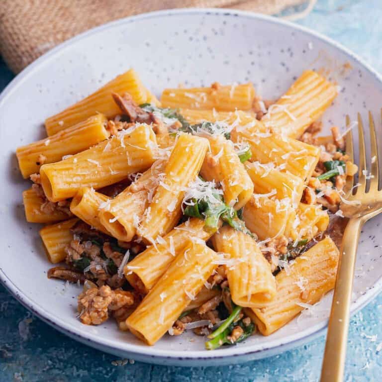 Pork Pasta with Dried Mushrooms & Spinach • The Cook Report