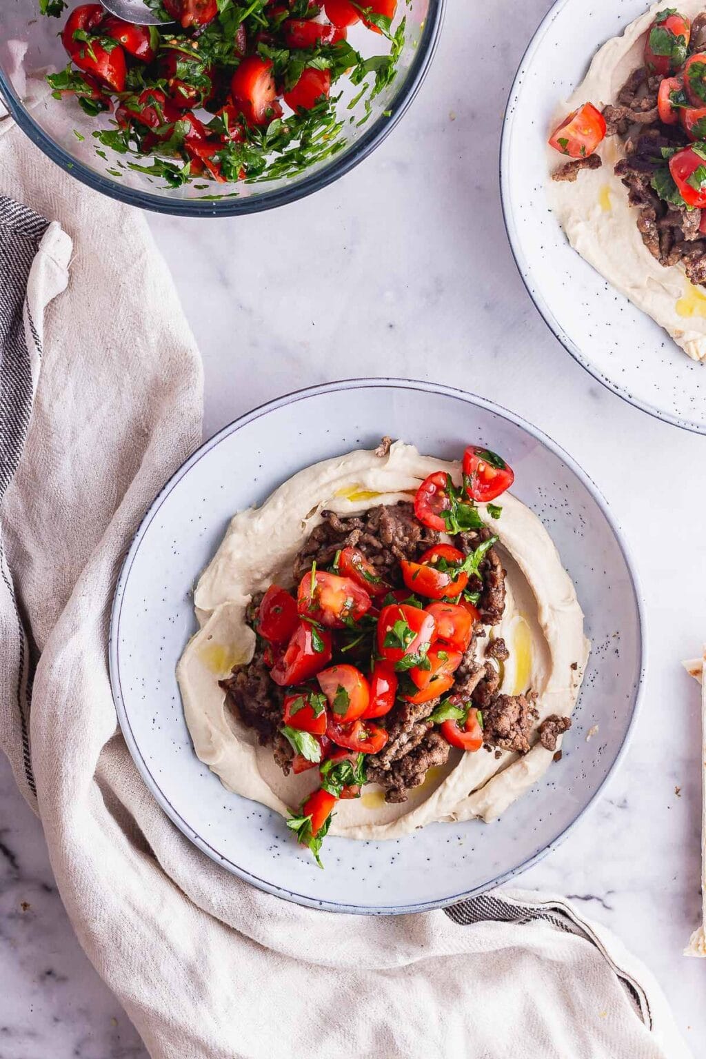 Spiced Beef Hummus Bowls • The Cook Report