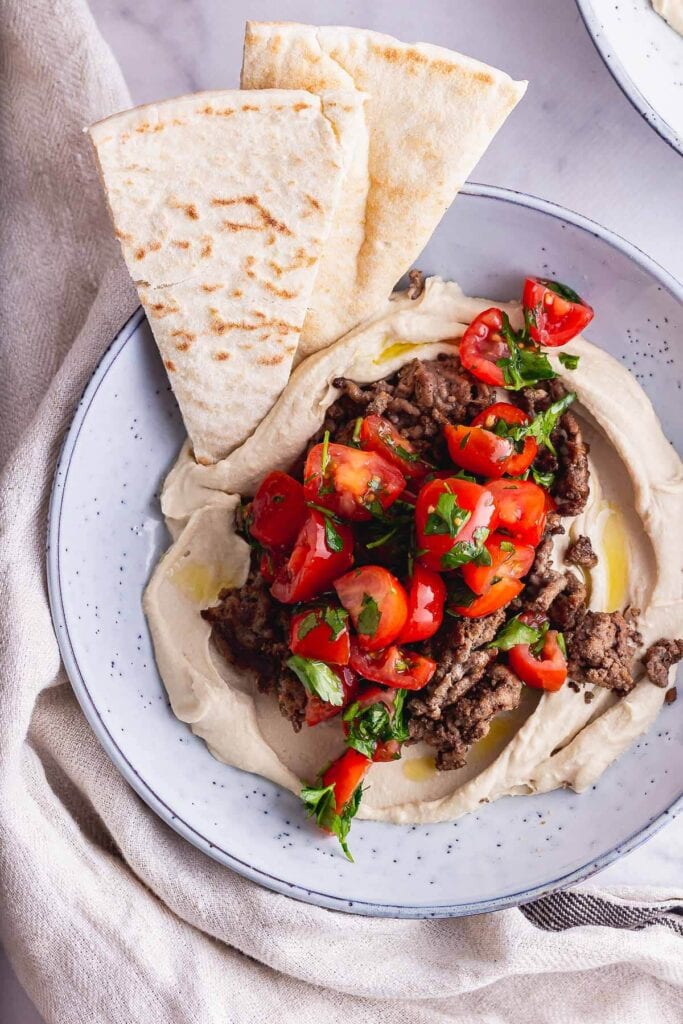 Spiced Beef Hummus Bowls • The Cook Report