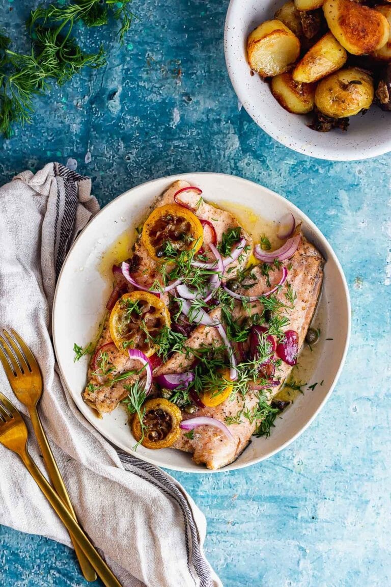 Buttery Baked Trout with Capers & Dill • The Cook Report