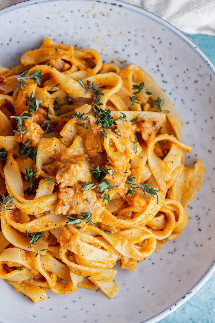 Creamy Tagliatelle with Squash and Sausage • The Cook Report