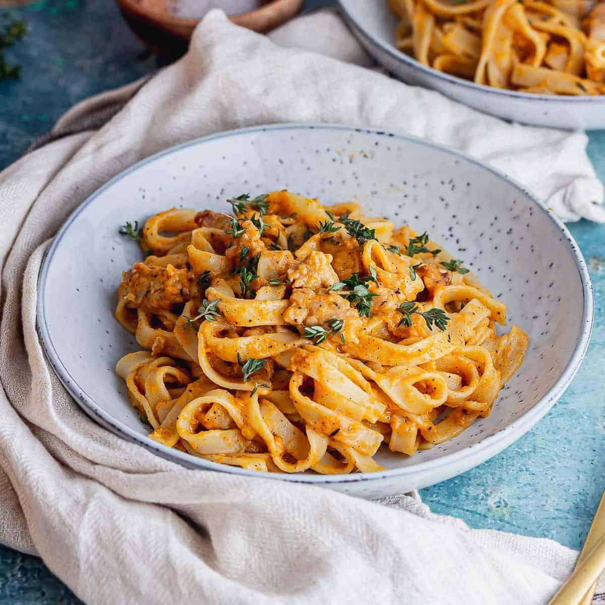 Creamy Tagliatelle with Squash and Sausage • The Cook Report