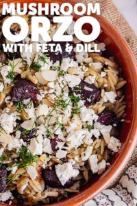 Mushroom Orzo with Beetroot & Feta • The Cook Report