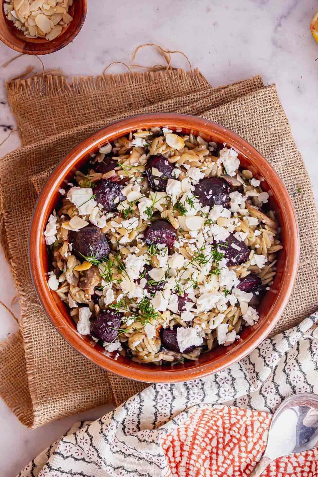 Mushroom Orzo with Beetroot & Feta • The Cook Report