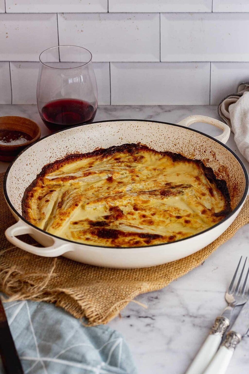 Braised Chicory Gratin with Gruyère • The Cook Report