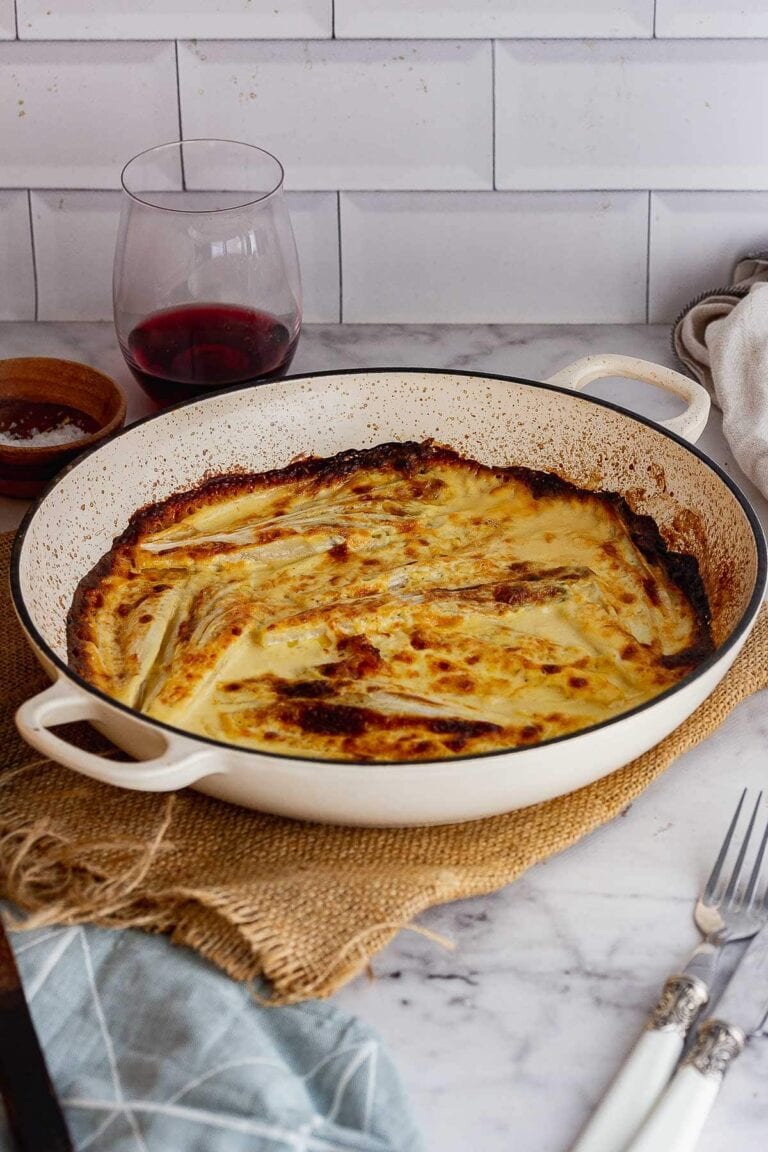 Braised Chicory Gratin with Gruyère • The Cook Report