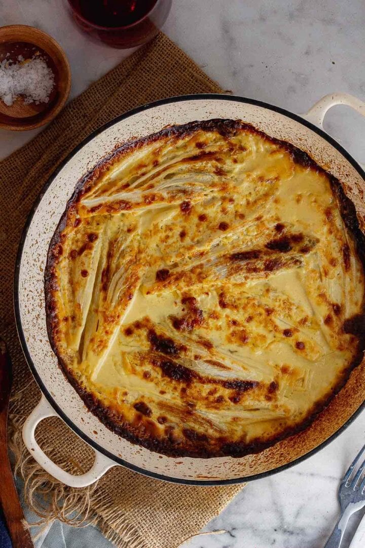 Braised Chicory Gratin with Gruyère • The Cook Report