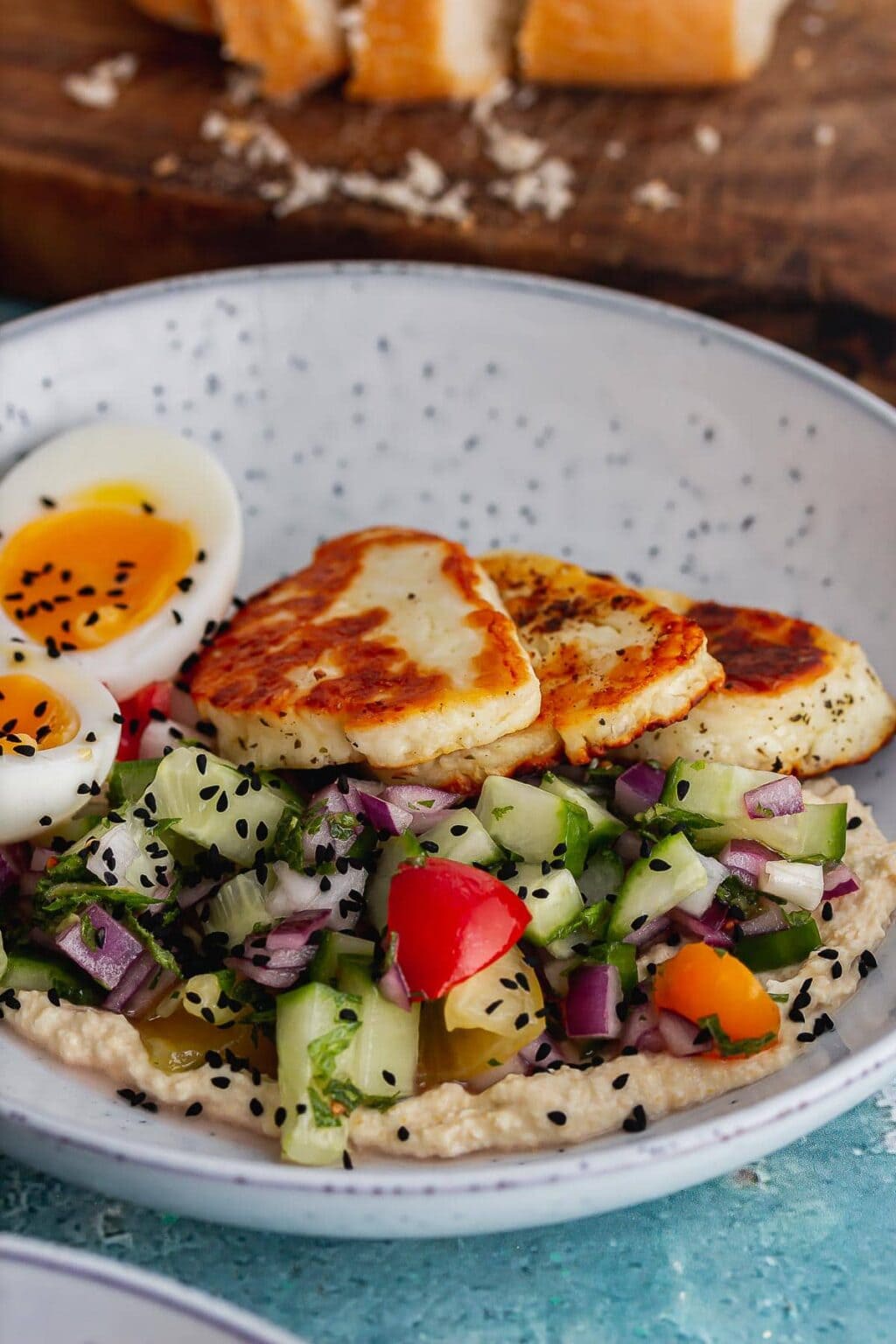 Halloumi Breakfast Bowl with Salad • The Cook Report