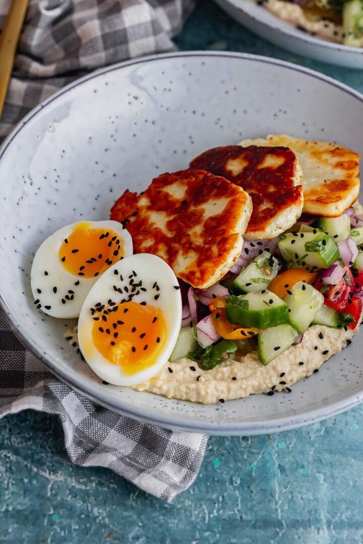 Halloumi Breakfast Bowl with Salad • The Cook Report