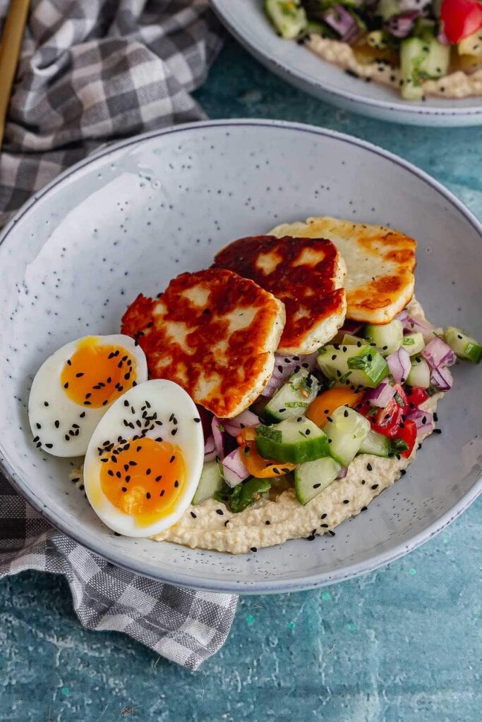 Halloumi Breakfast Bowl with Salad • The Cook Report