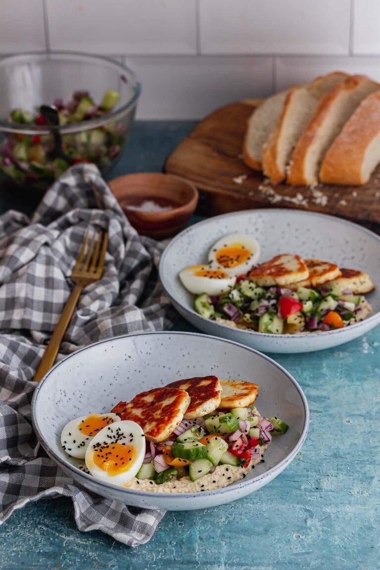 Halloumi Breakfast Bowl with Salad • The Cook Report