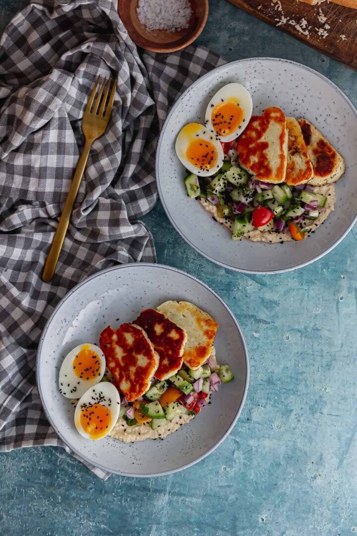 Halloumi Breakfast Bowl with Salad • The Cook Report