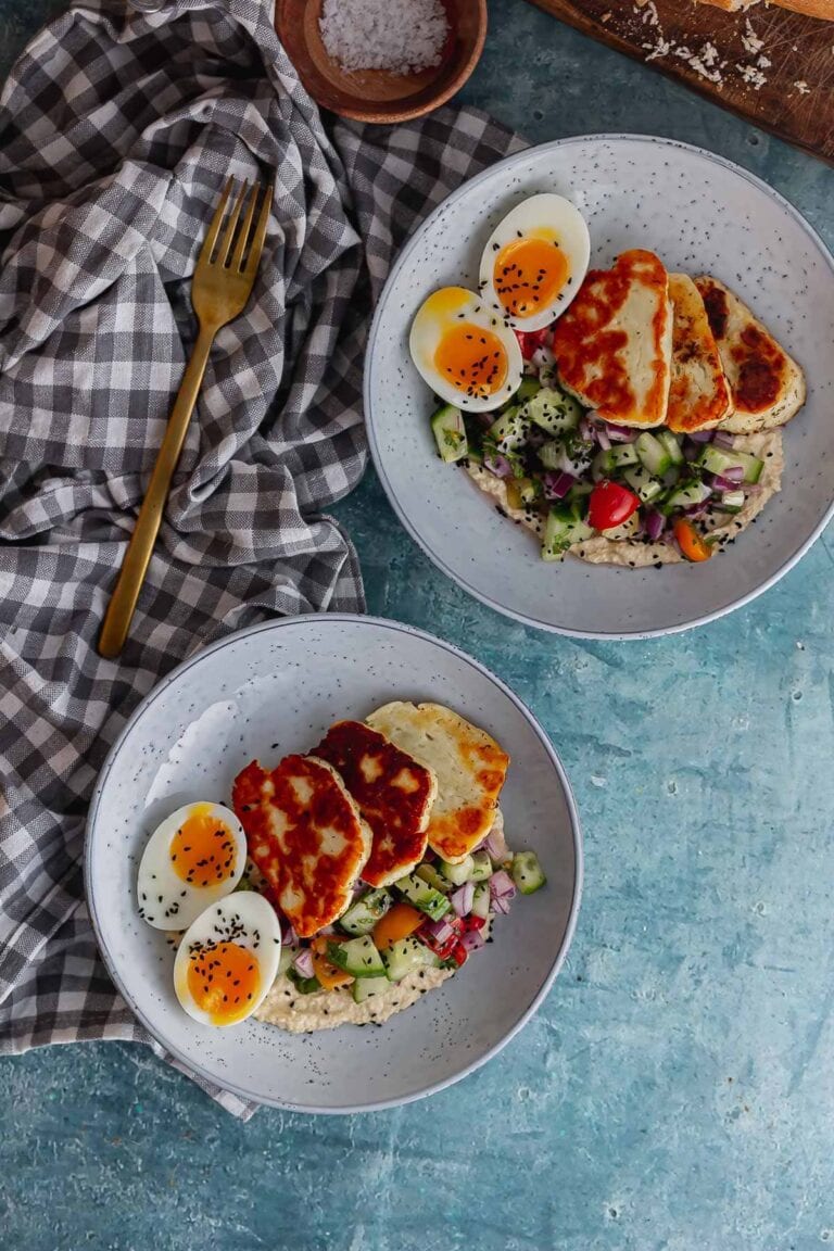 Halloumi Breakfast Bowl with Salad • The Cook Report