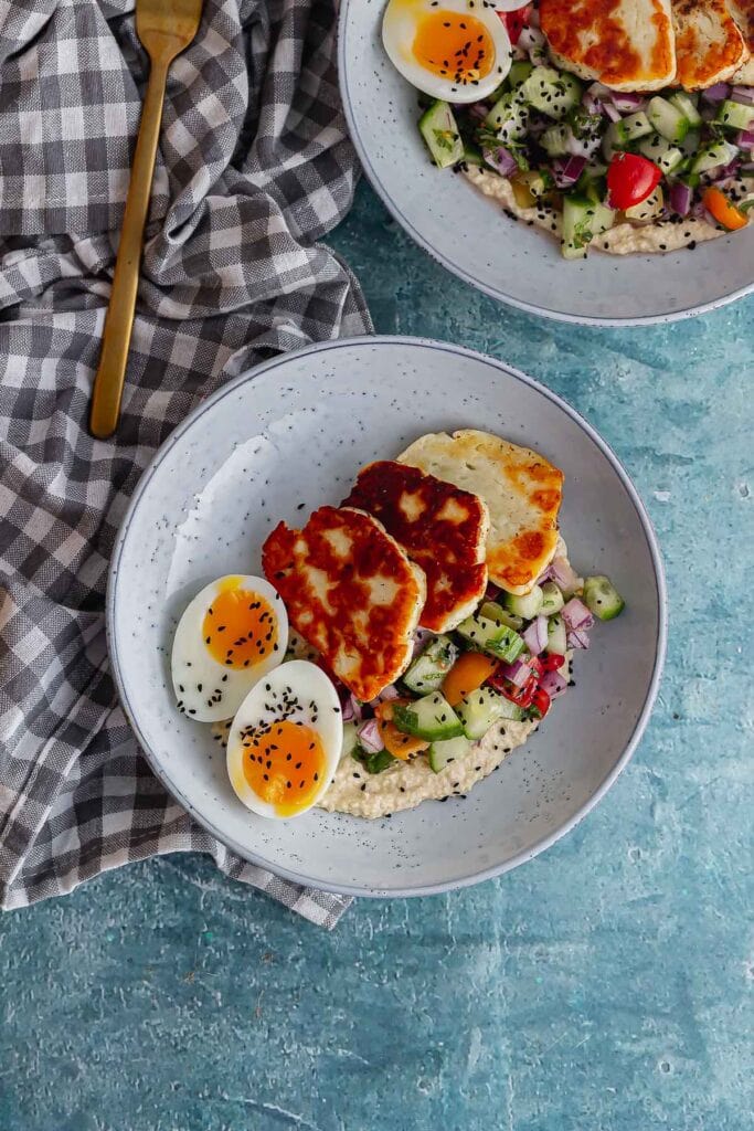 Halloumi Breakfast Bowl with Salad • The Cook Report