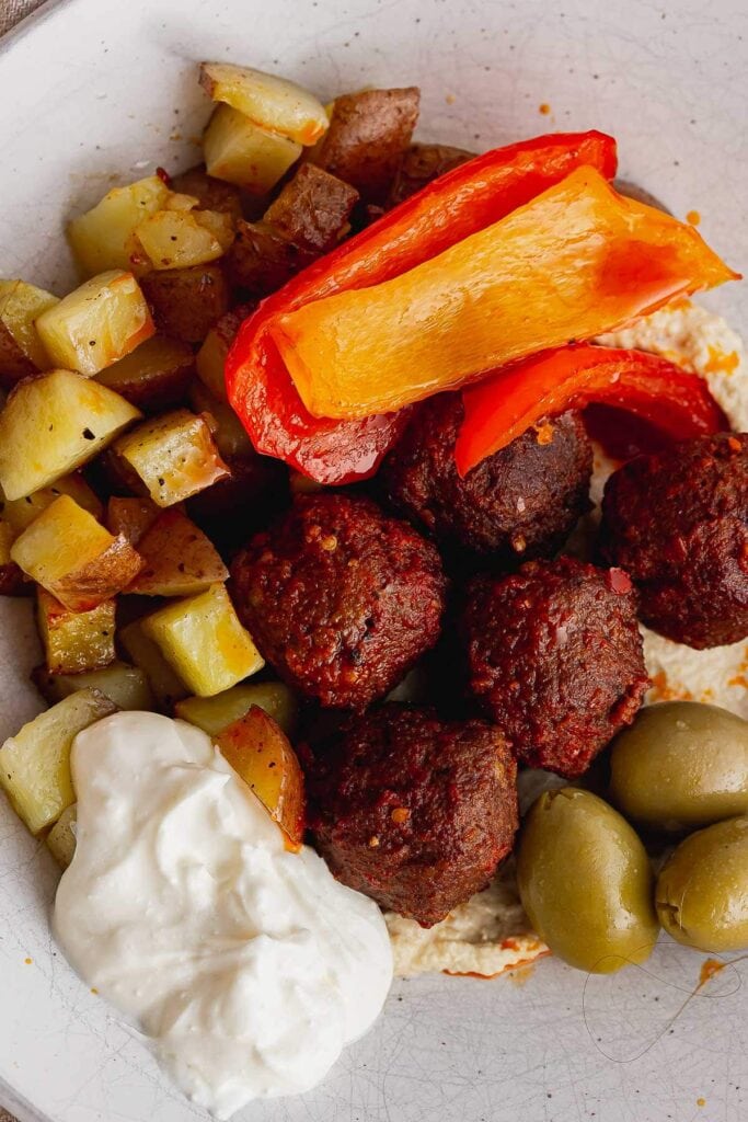 Spicy Meatballs with Potatoes & Feta • The Cook Report