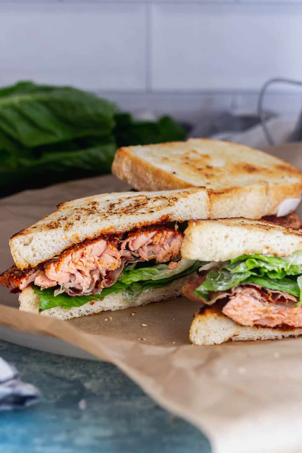 Salmon Sandwich with Prosciutto & Garlic Mayo • The Cook Report