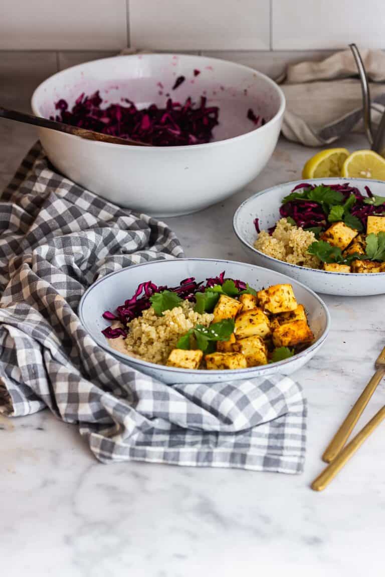 Fried Paneer with Crunchy Slaw & Quinoa • The Cook Report
