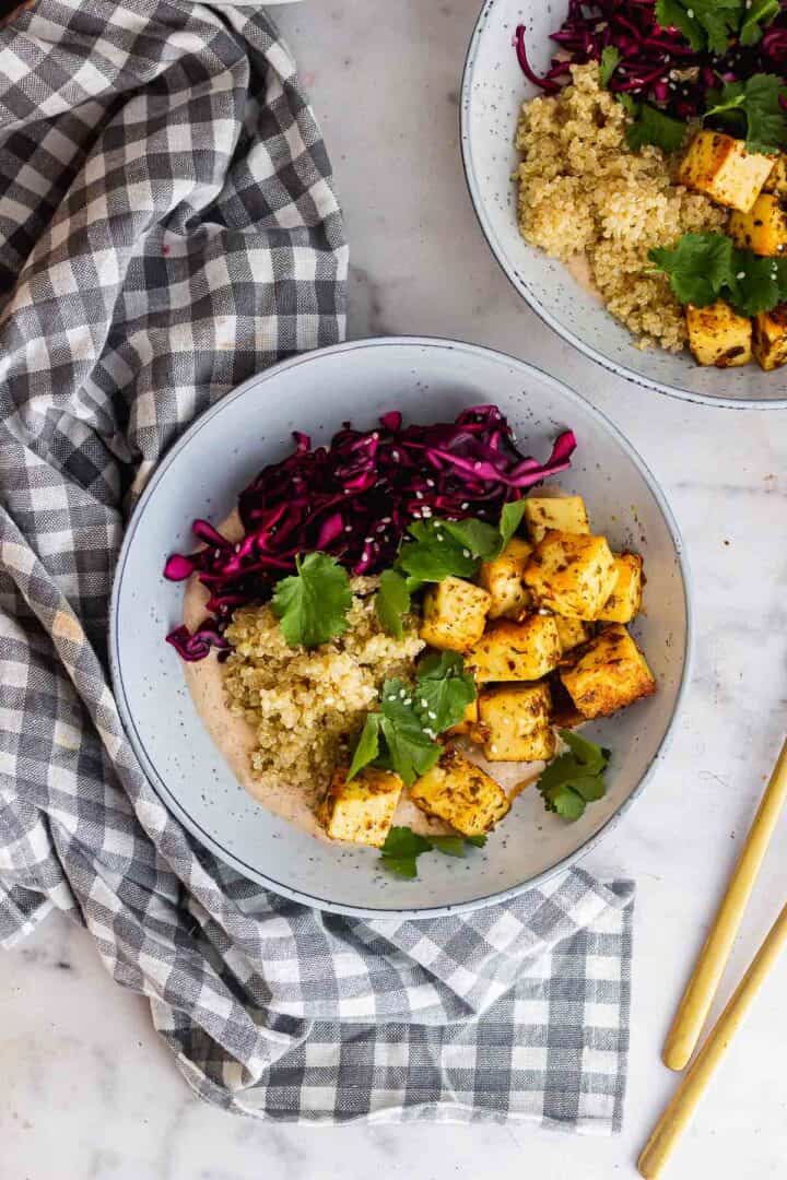 Fried Paneer with Crunchy Slaw & Quinoa • The Cook Report