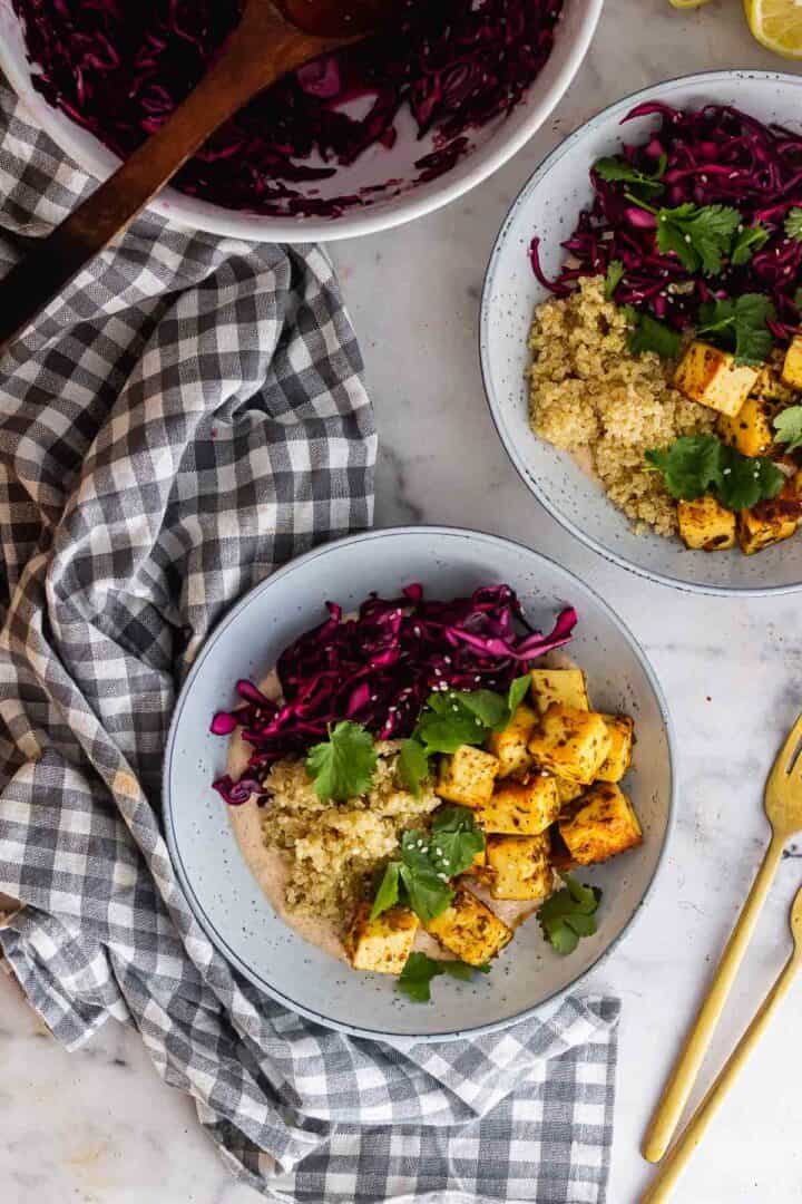 Fried Paneer with Crunchy Slaw & Quinoa • The Cook Report
